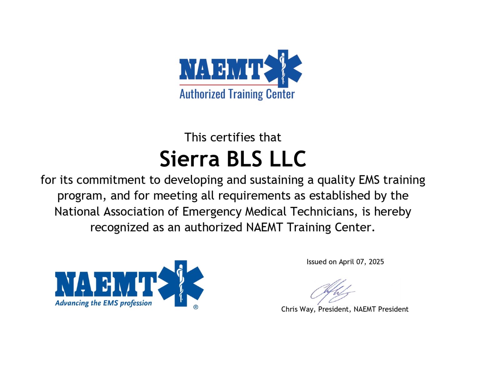 NAEMT-Certified PHTLS Training | Sierra BLS Reno